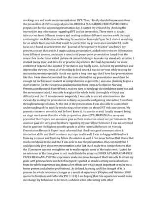Reflection on Nursing Presentation Research Paper.docx