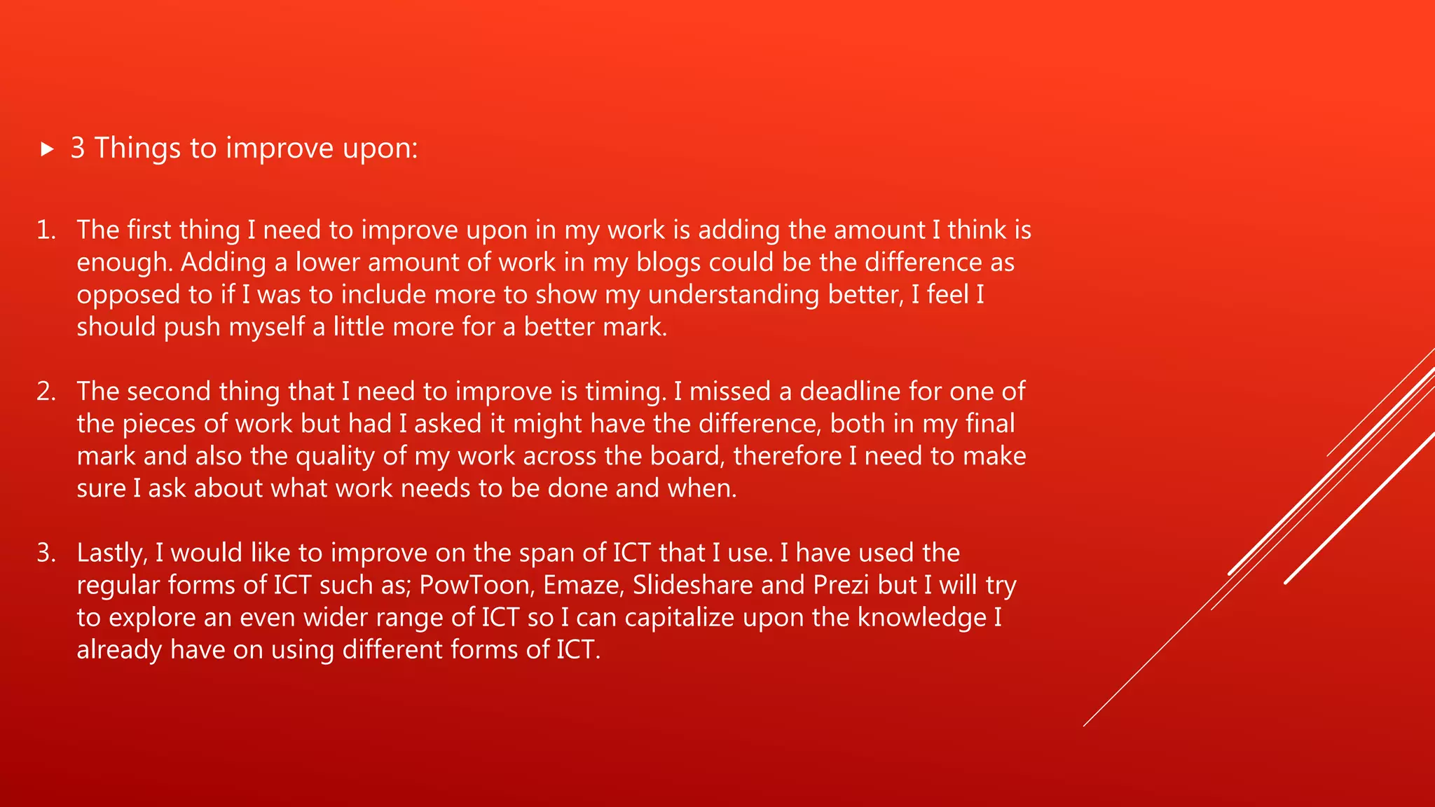 Reflection on progress | PPTX