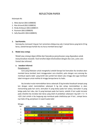 Reflection paper | DOCX