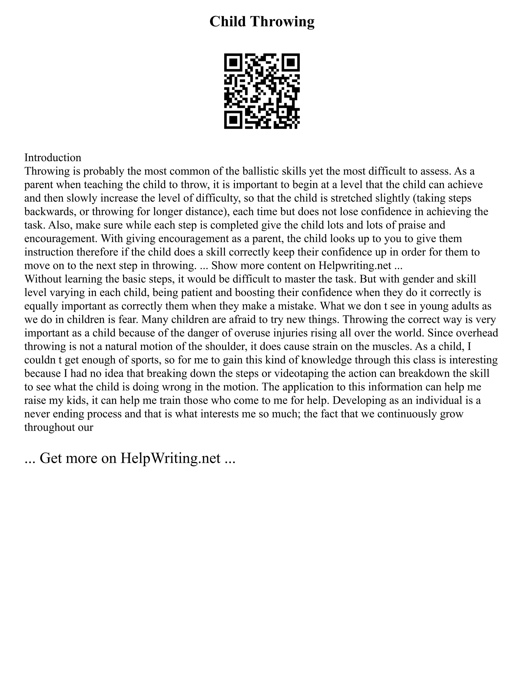 Reflection Paper Example. Sample Student Reflectio | PDF