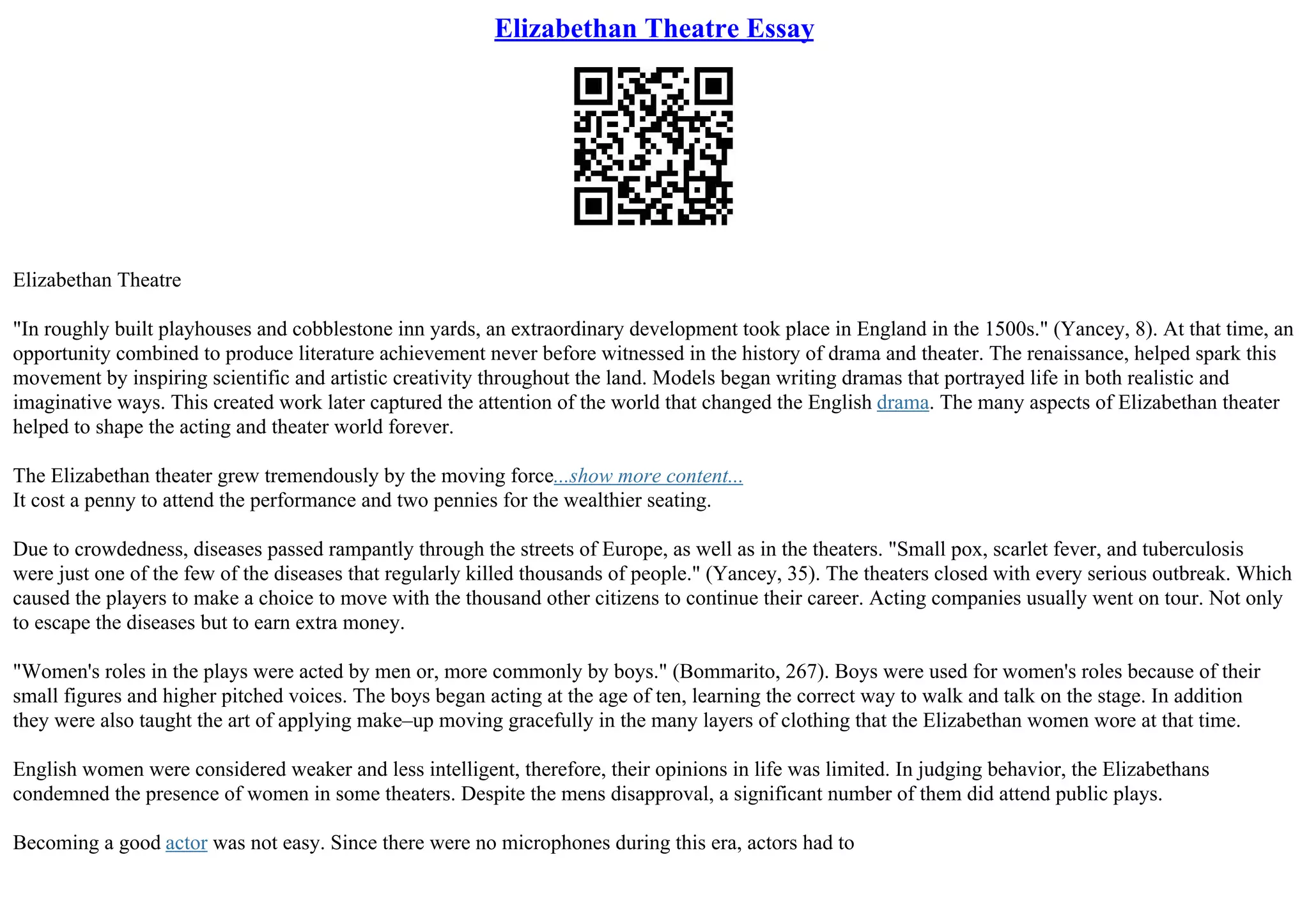 Reflection Paper On Theatre | PDF