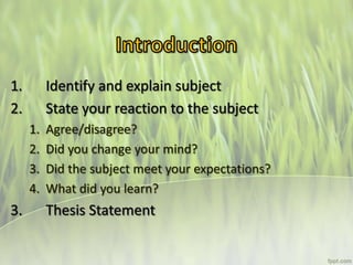 Reflection paper outline | PPTX