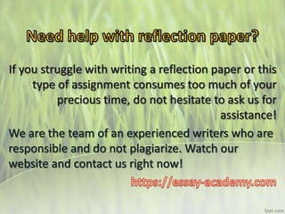 Reflection paper outline | PPT