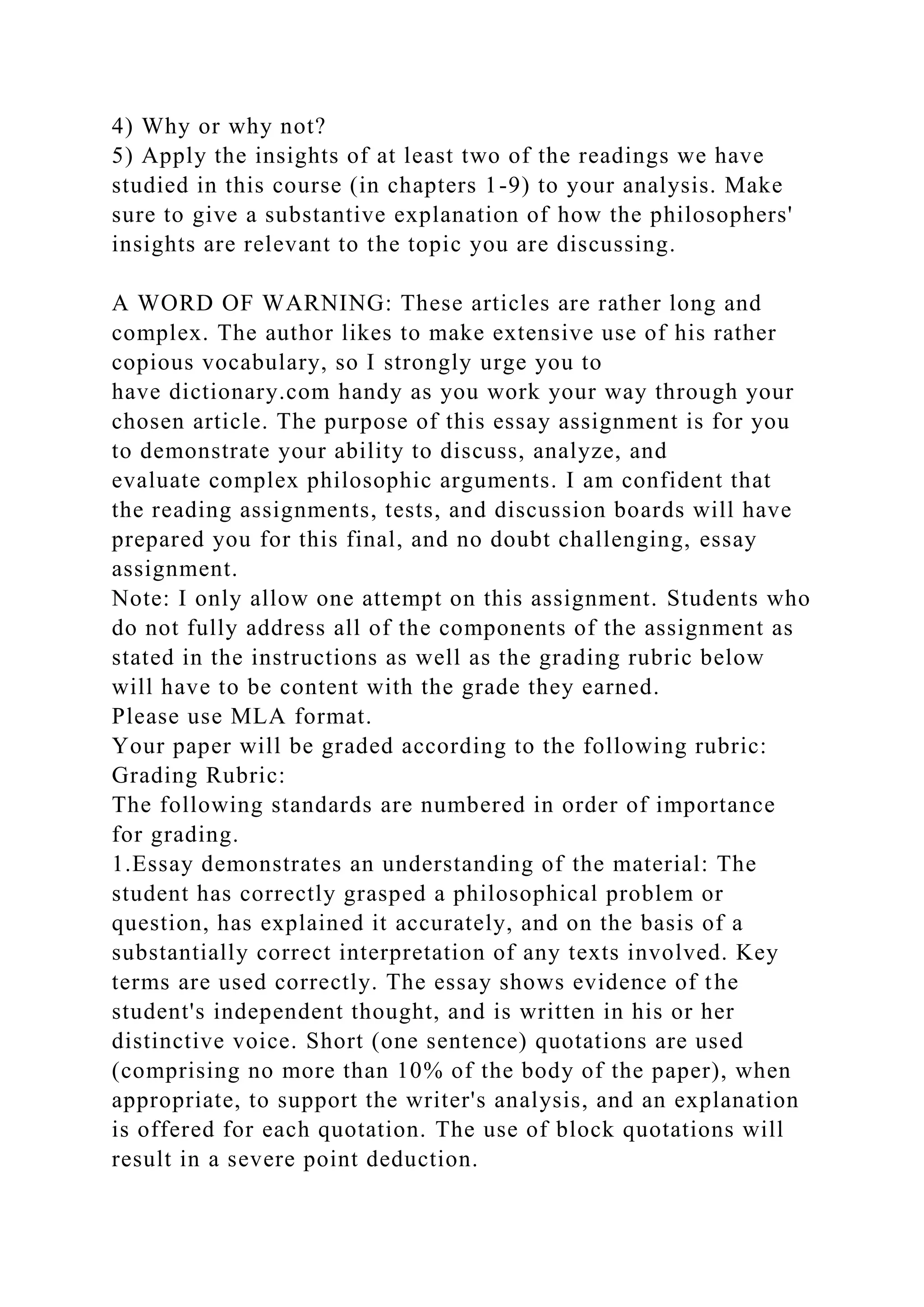 Reflection Paper Topics with Grading RubricYou will write a 1.docx ...