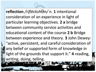 UMKC Service-Learning Reflection Postcard Project | PPT