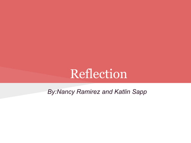 Reflection power point | PPTX