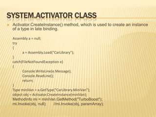 Reflection power pointpresentation ppt | PPTX | Programming Languages | Computing