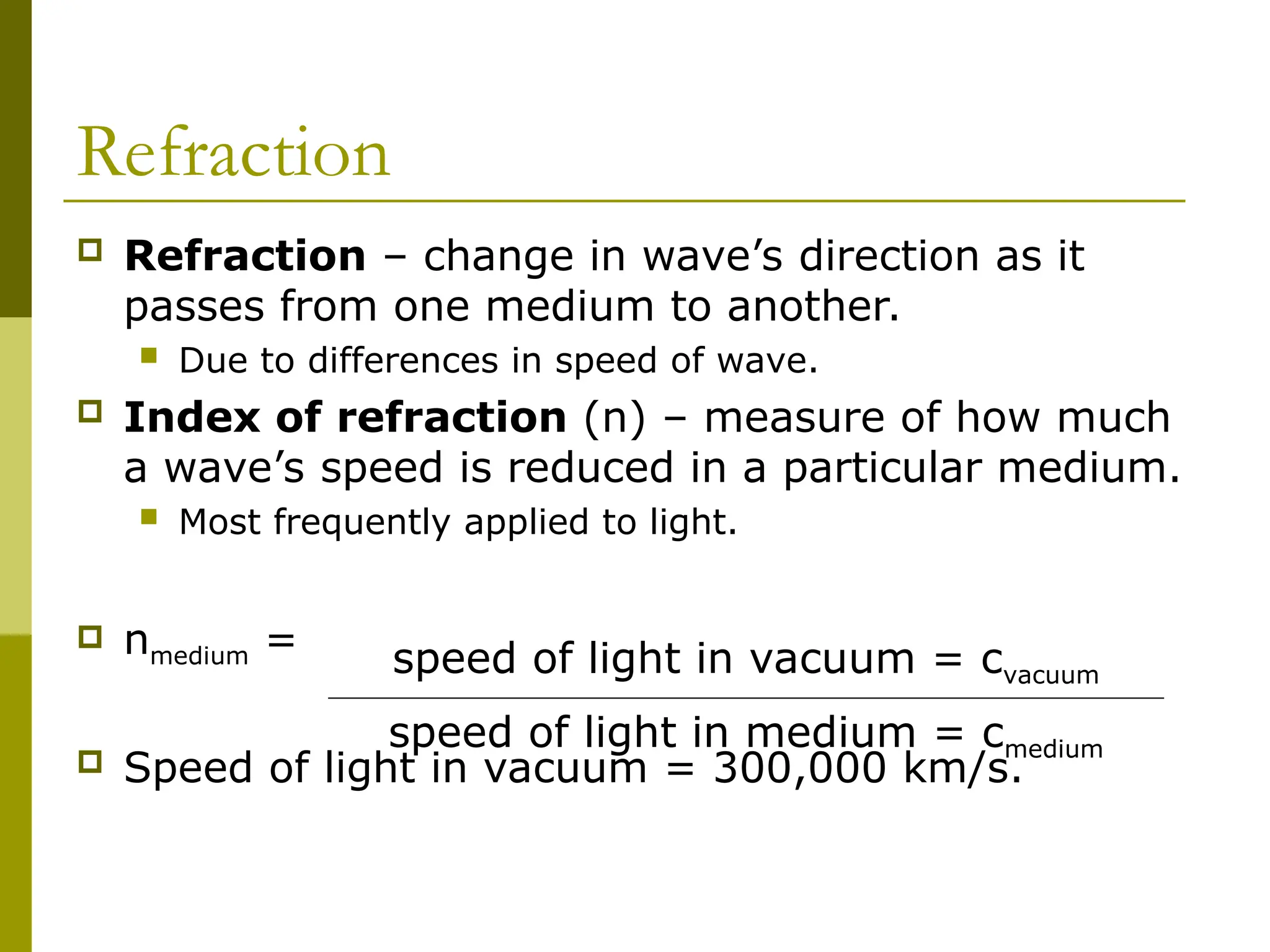 Reflection Refraction And Diffraction Ppt