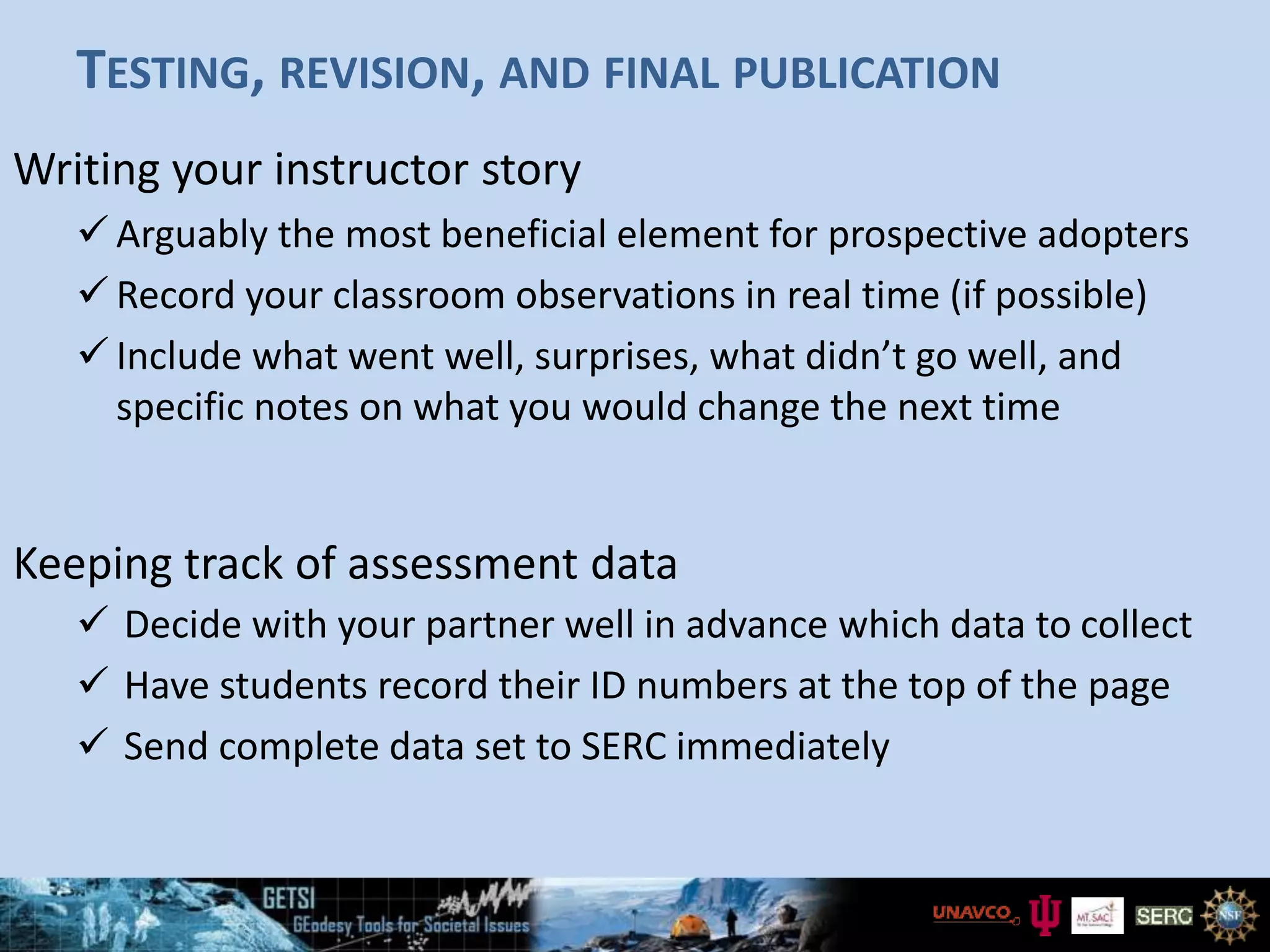 Reflections from Becca - Intro level modules | PPT