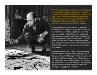 Reflections & Light: H.B.Esbin Artist Statement | PPT