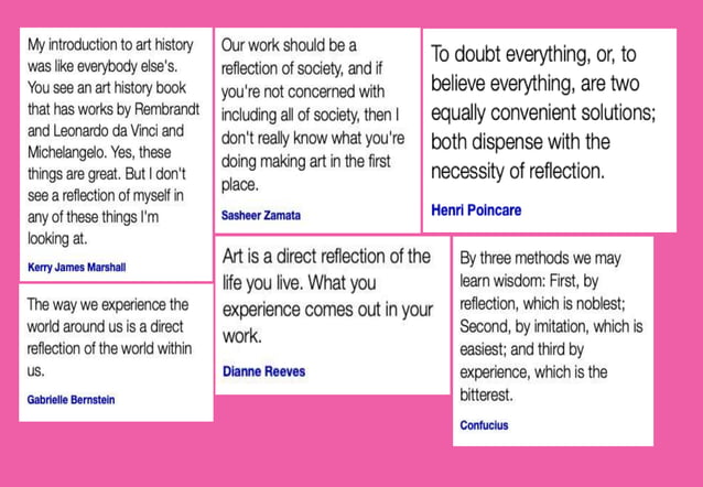 GCSE ESA_Reflection Artists | PPTX | Arts and Crafts | Hobbies & Interests