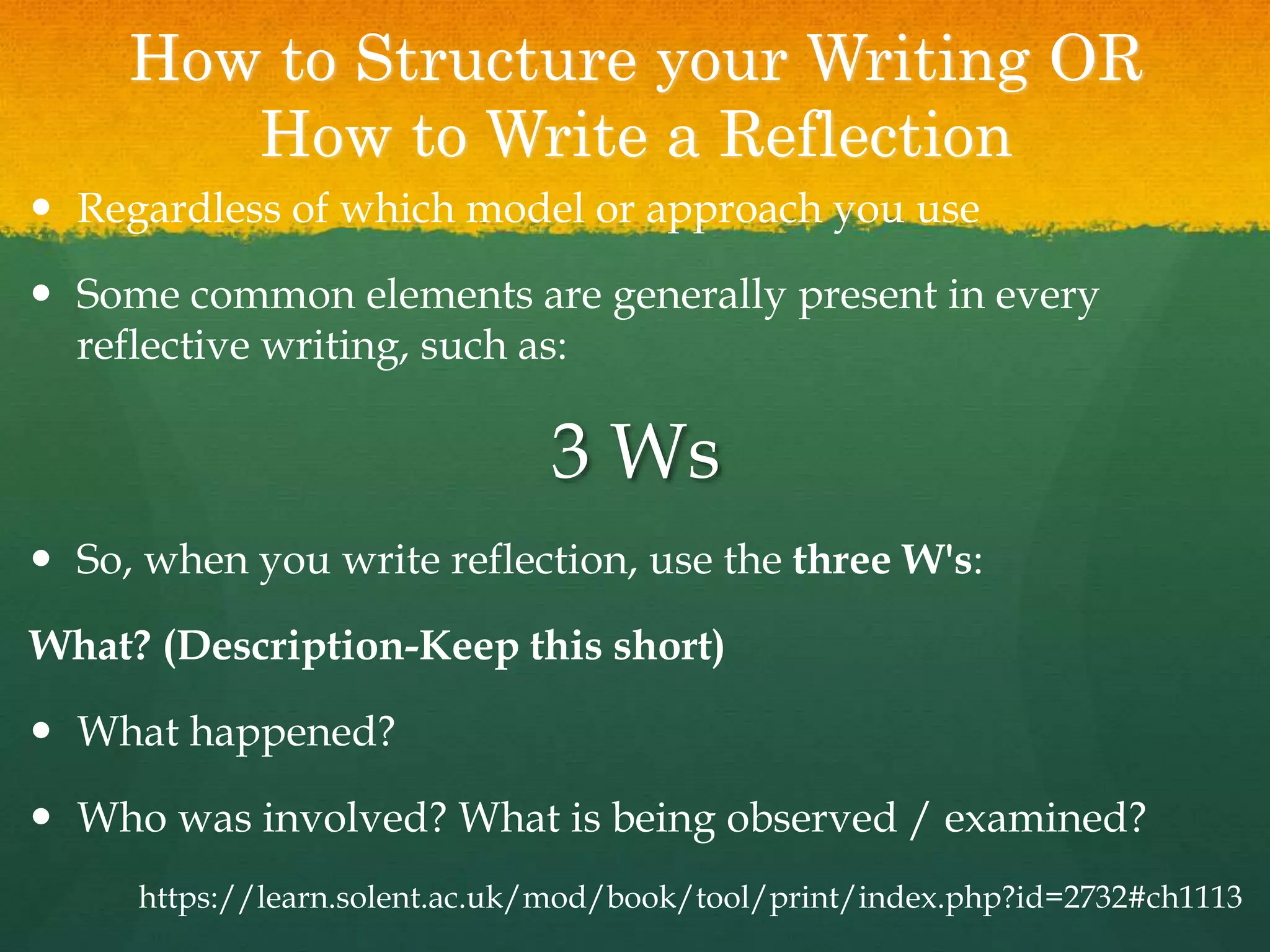 How to Write a Perfect Reflection | PPTX