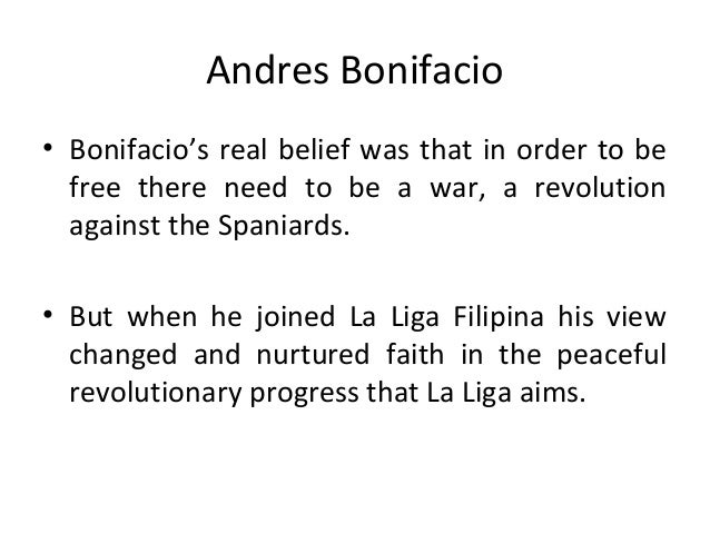 Reflections on bonifacio s philosophy of revolution