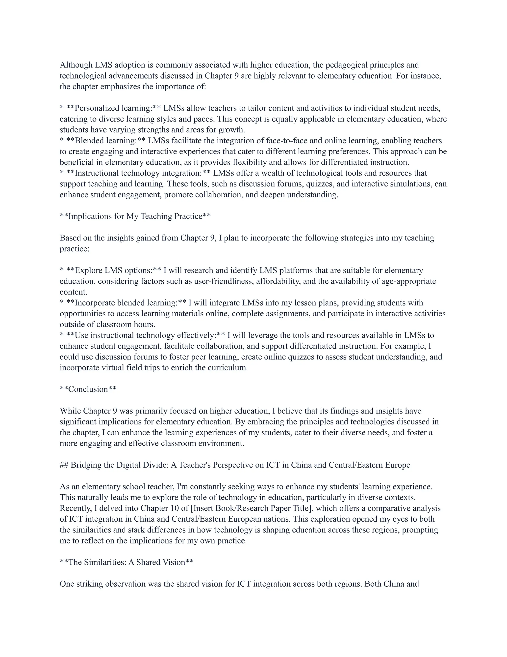 Reflections on Educational Technology topics under Dr. Hannah.docx