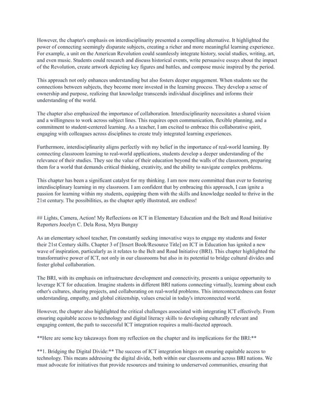 Reflections on Educational Technology topics under Dr. Hannah.docx