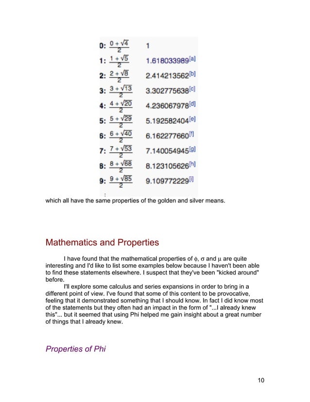 Reflections on the Gold, Silver and Metallic Ratios | PDF