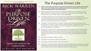 Reflections on the Purpose Driven Life.pptx