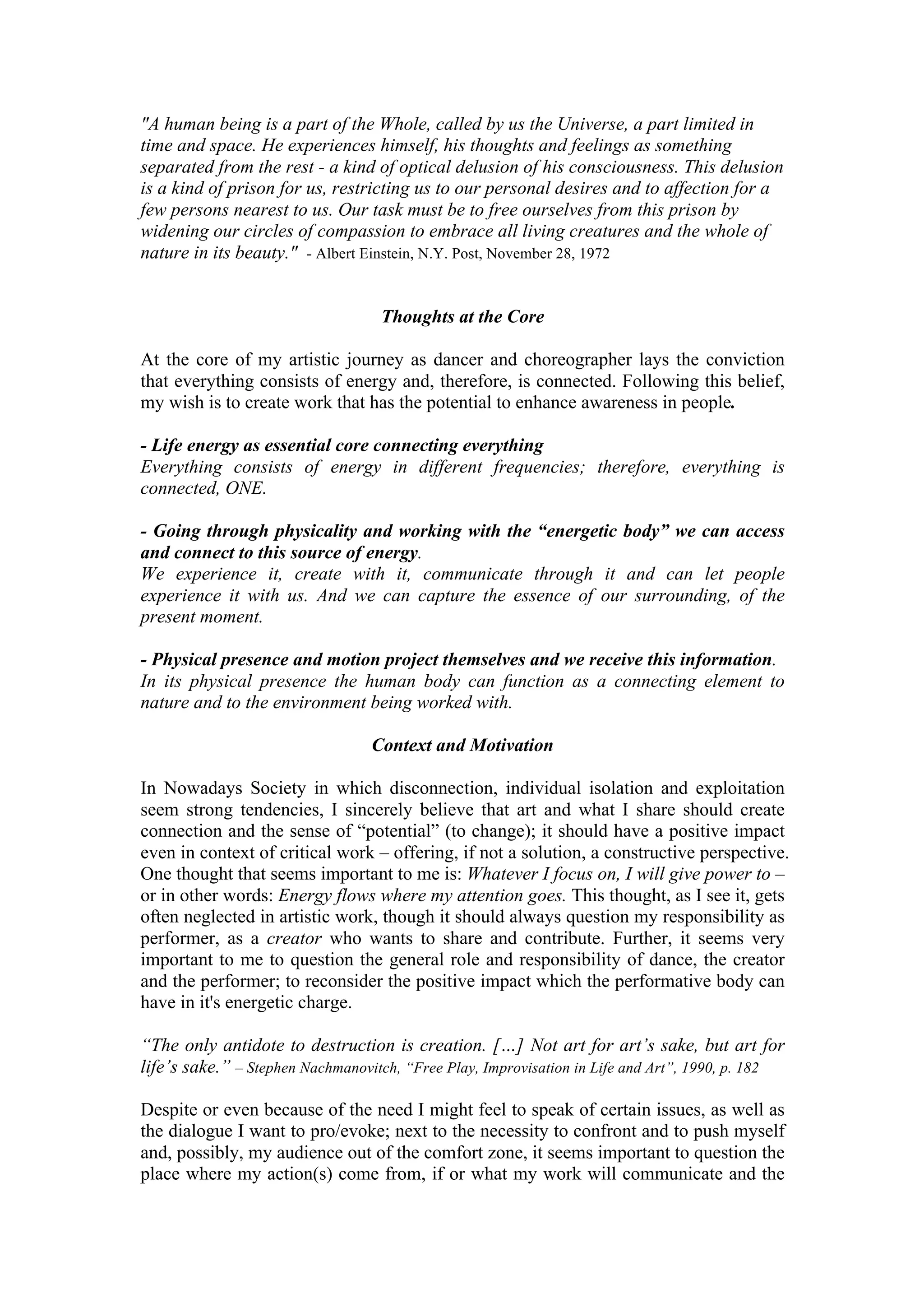 Essay & Reflections | PDF | Dance | Fine Art