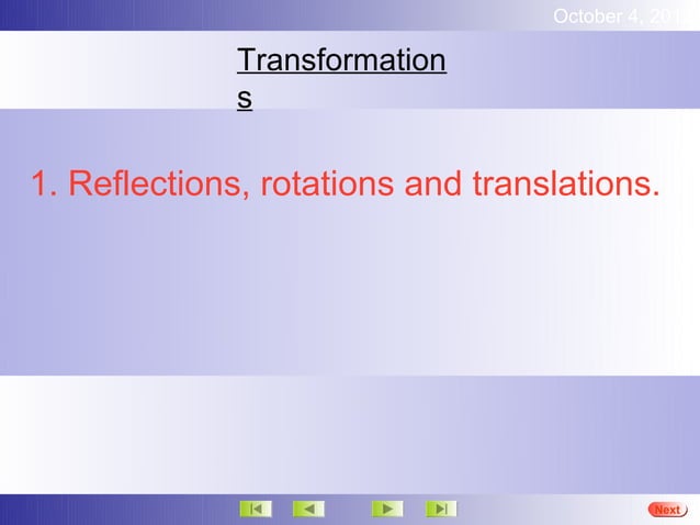Reflections rotations translations | PPT