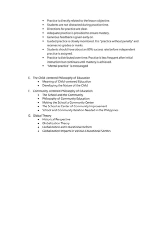 Reflection summary of the course outline | DOCX