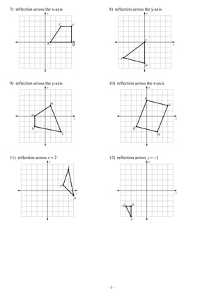 Reflections worksheet1student | PDF | Physics | Science