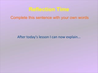 Plenary Activity Reflection Time | PPT