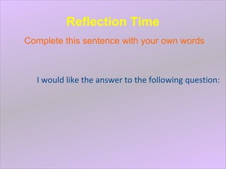 Plenary Activity Reflection Time | PPT