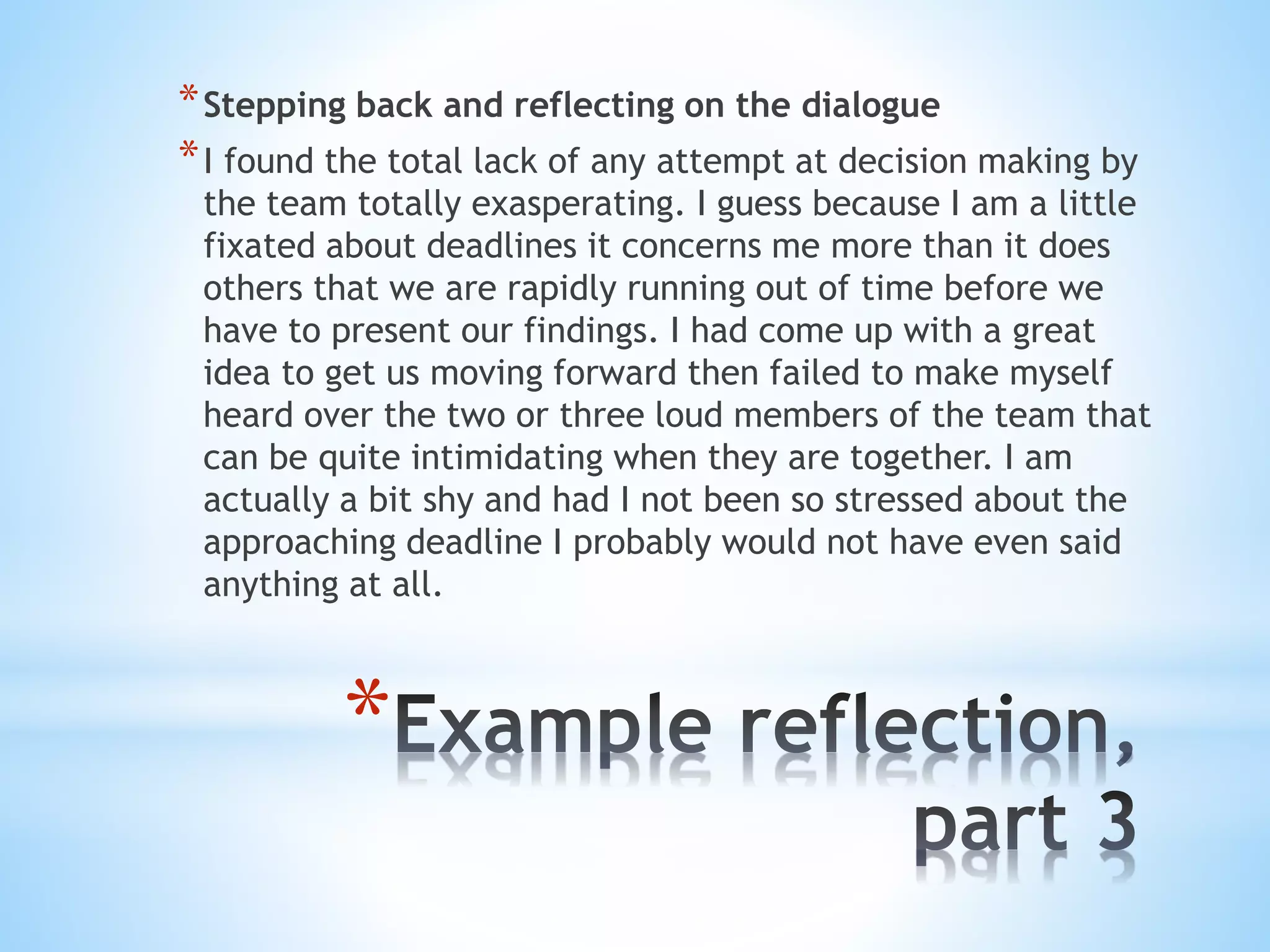Reflection tips | PPTX