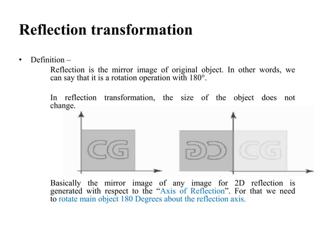 Reflection transformation | PPTX