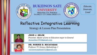 Reflective Integrative Learning | PPT