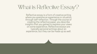 Reflective-Essay-a Group Presentationpptx | PPT