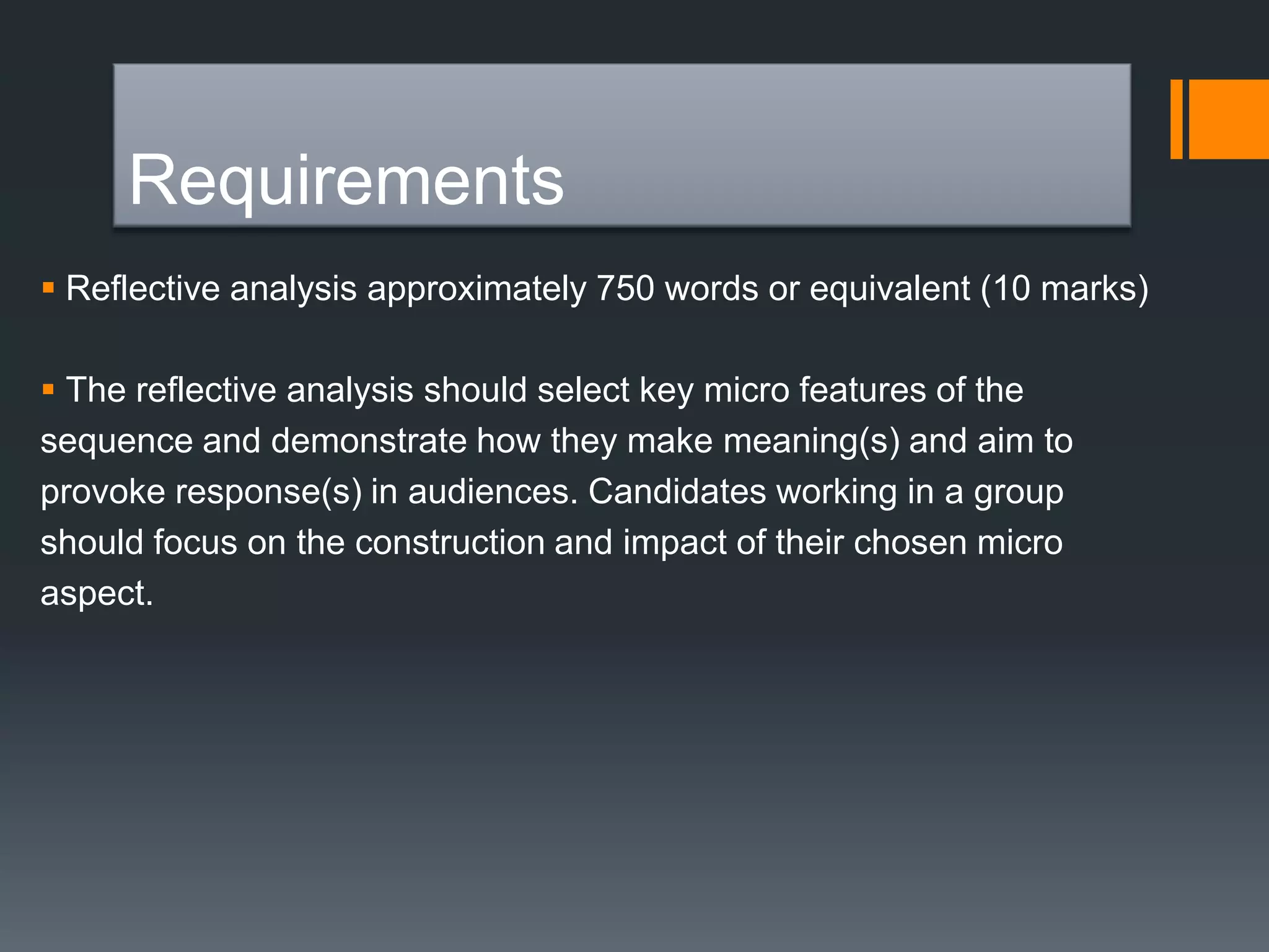 Reflective analysis outline | PPTX