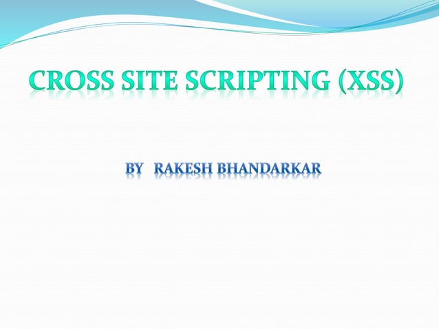 Reflective and Stored XSS- Cross Site Scripting | PPT