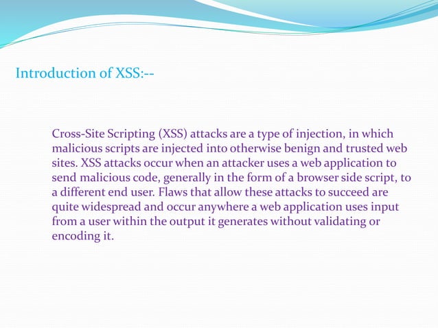 Reflective and Stored XSS- Cross Site Scripting | PPT