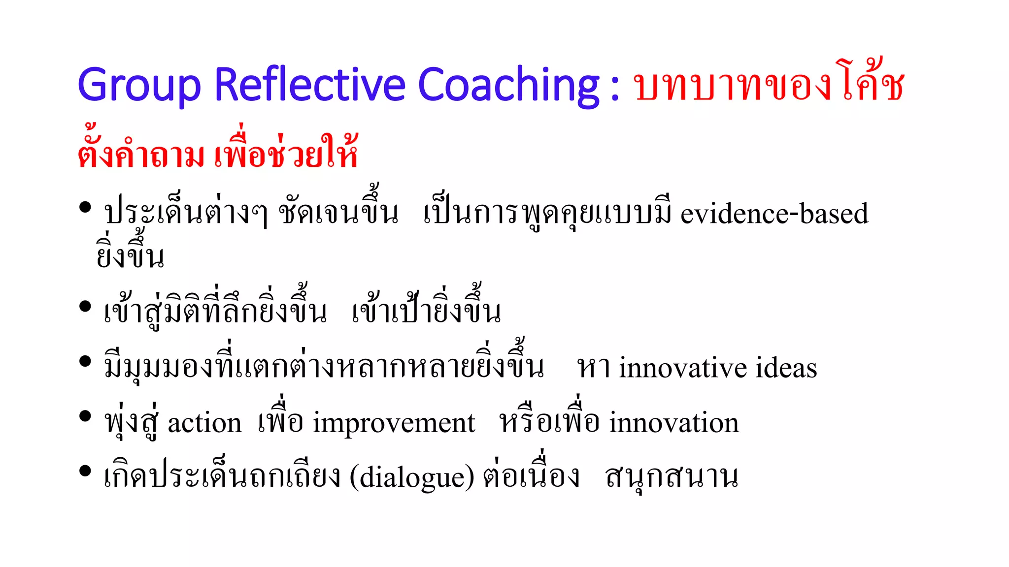 Reflective coaching | PPTX