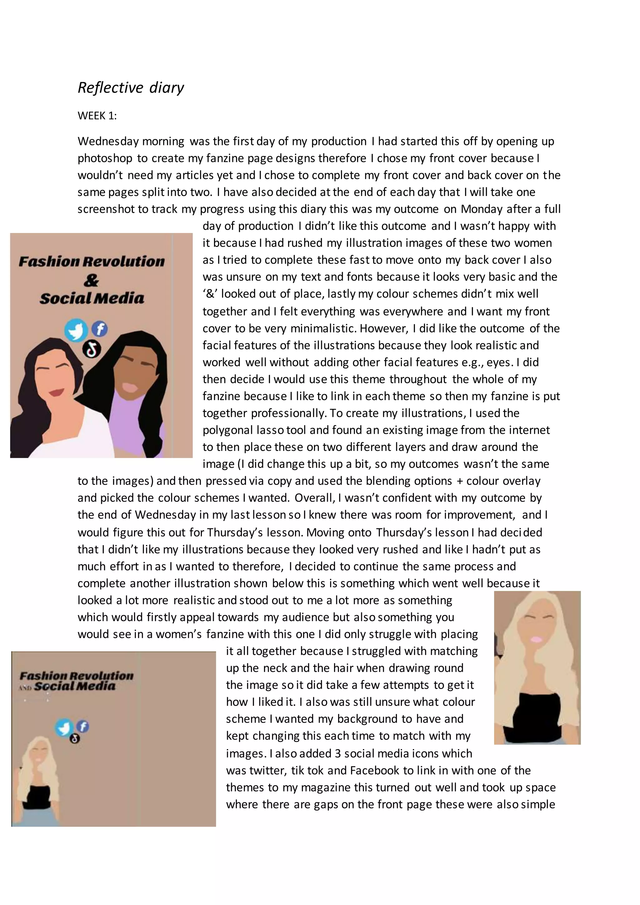 Reflective diary | DOCX