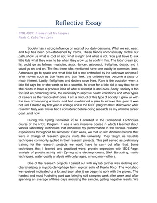 🐈 Reflective report sample. Sample Education Undergraduate Reflective ...