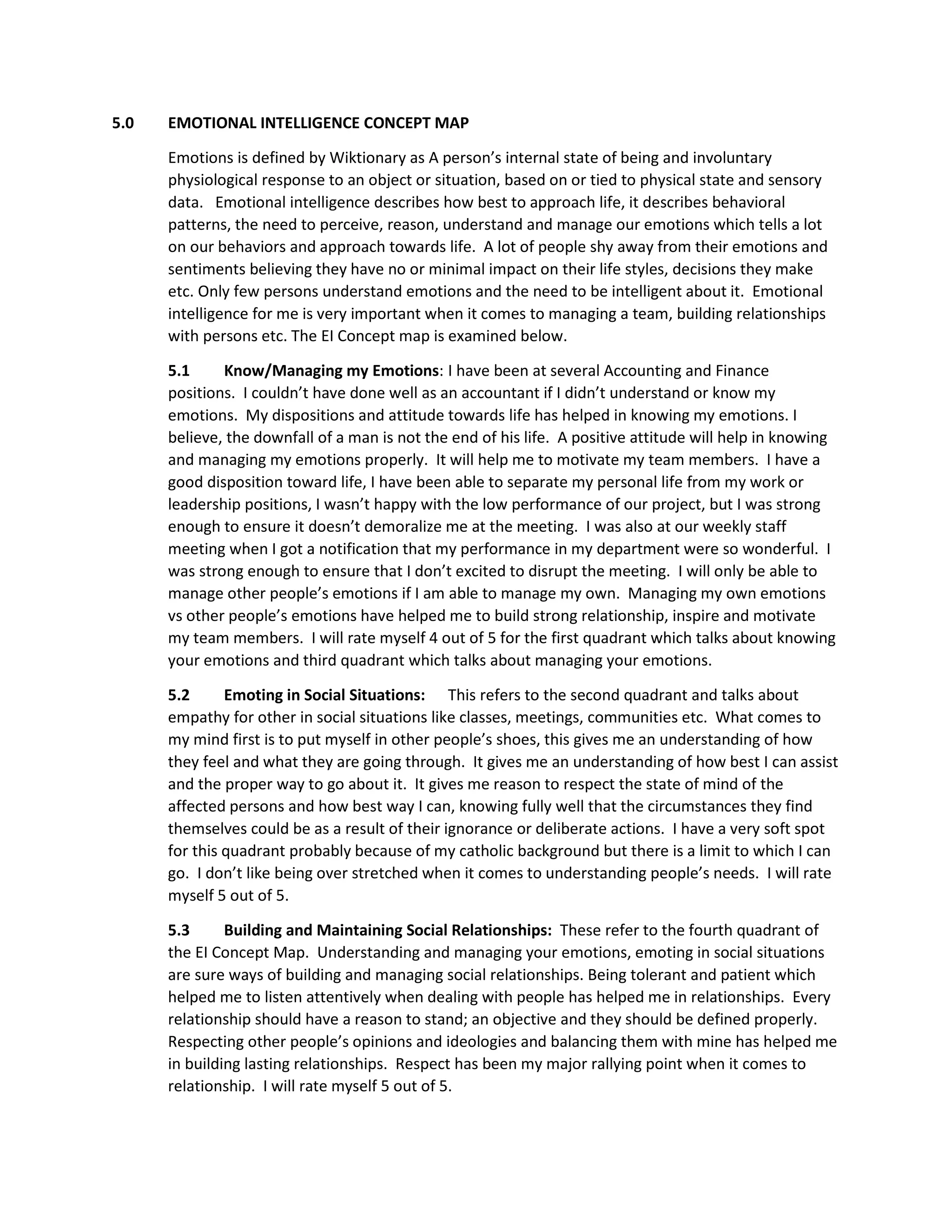 Reflective essay assesment for abraham ayom mba unicaf university | PDF