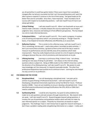 Reflective essay assesment for abraham ayom mba unicaf university | PDF