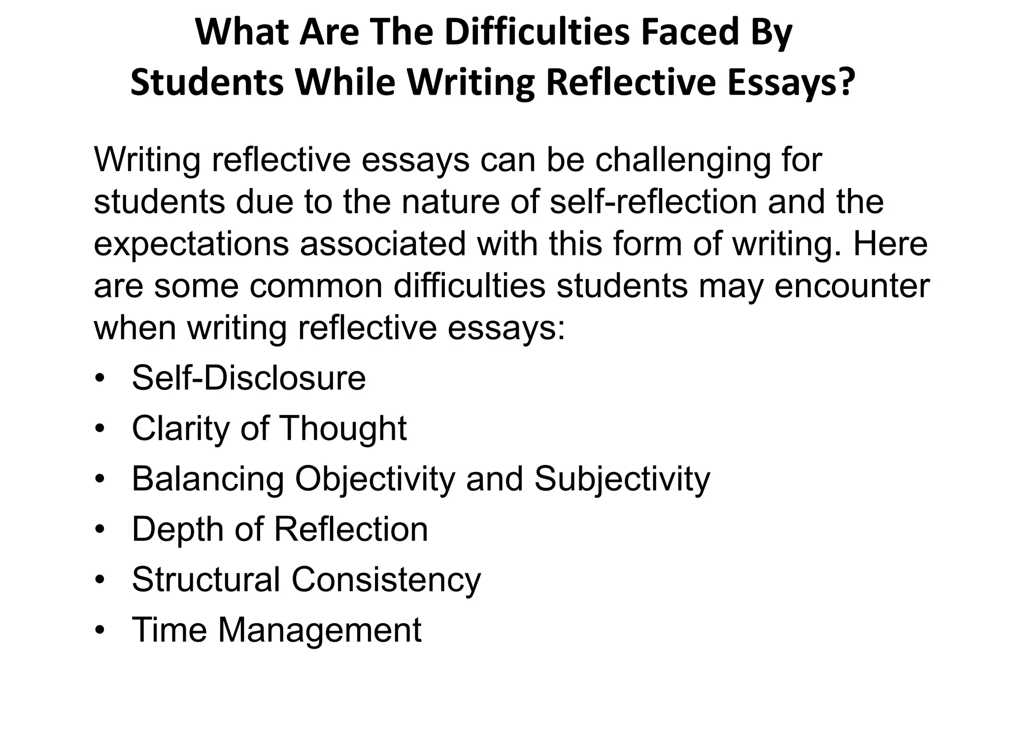Learn The Art Of Writing A Reflective Essay | PPTX