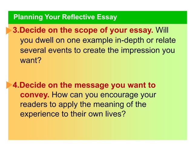 GR 7 - Reflective essay | PPTX