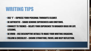 Reflective Essays, personal narratives, and non-fiction.pptx