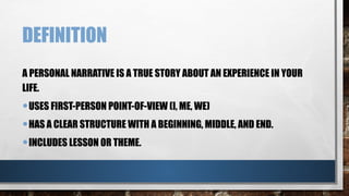 Reflective Essays, personal narratives, and non-fiction.pptx