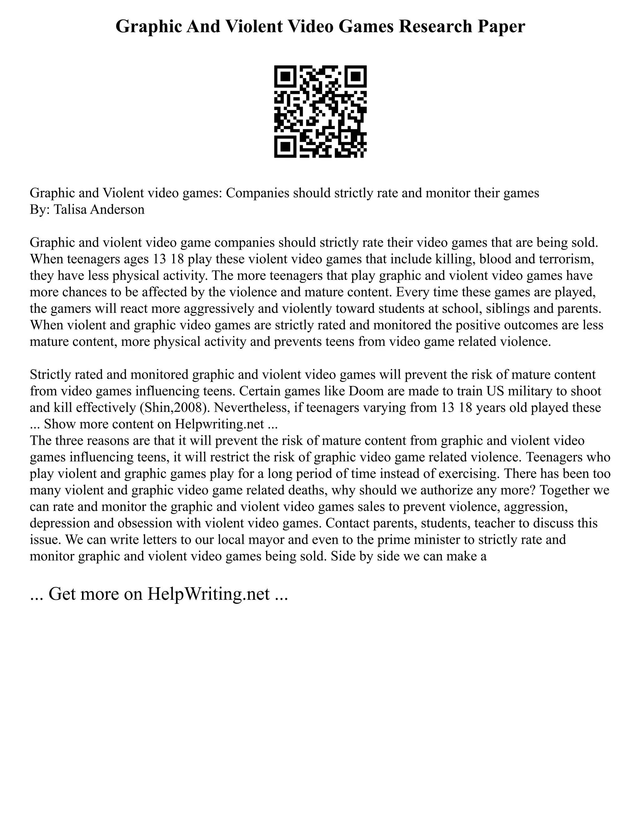 Reflective Essay Synthesis Paragraph Outline | PDF | Operating Systems ...