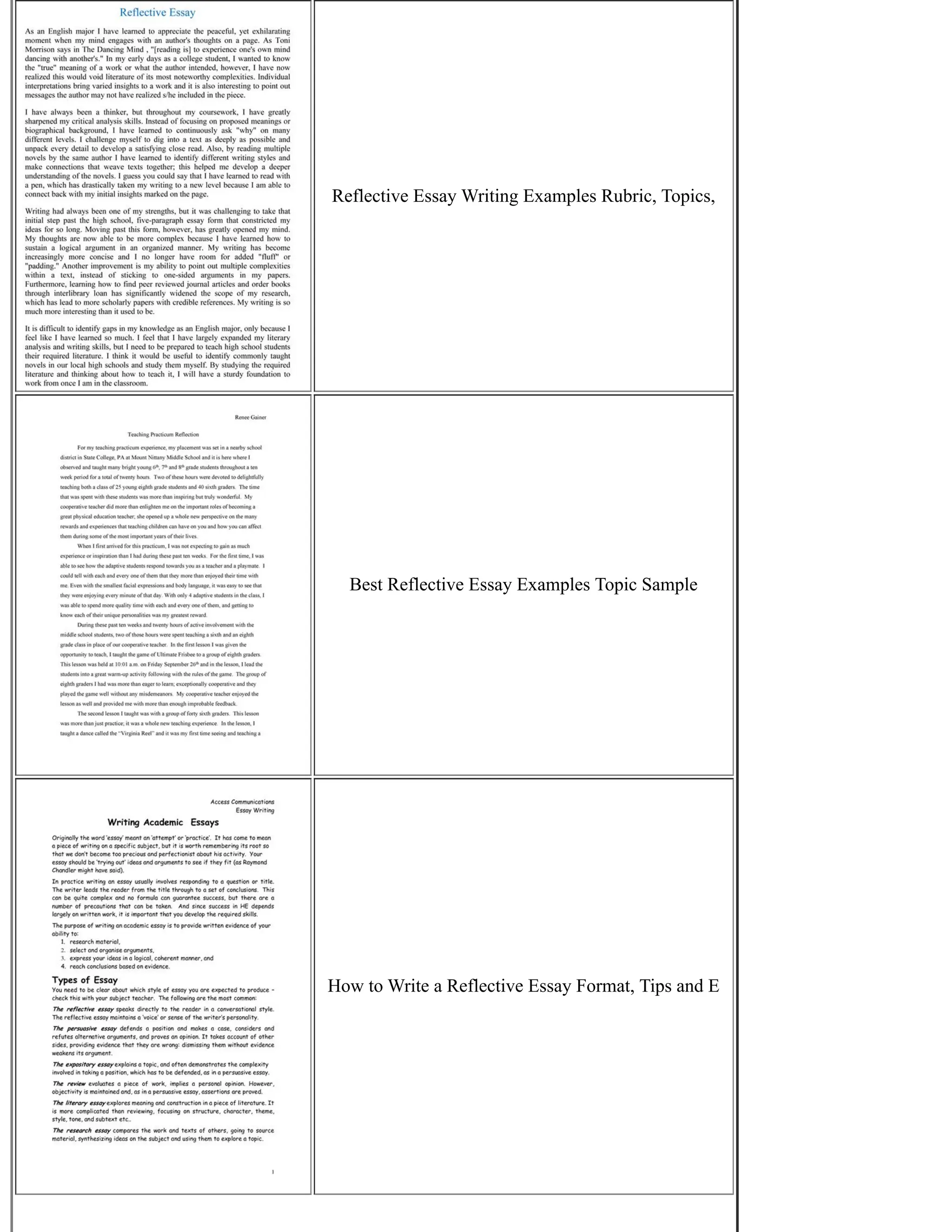 Reflective Essay Writing | PDF