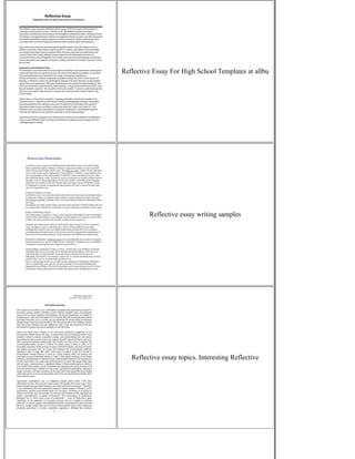 Reflective Essay Writing | PDF