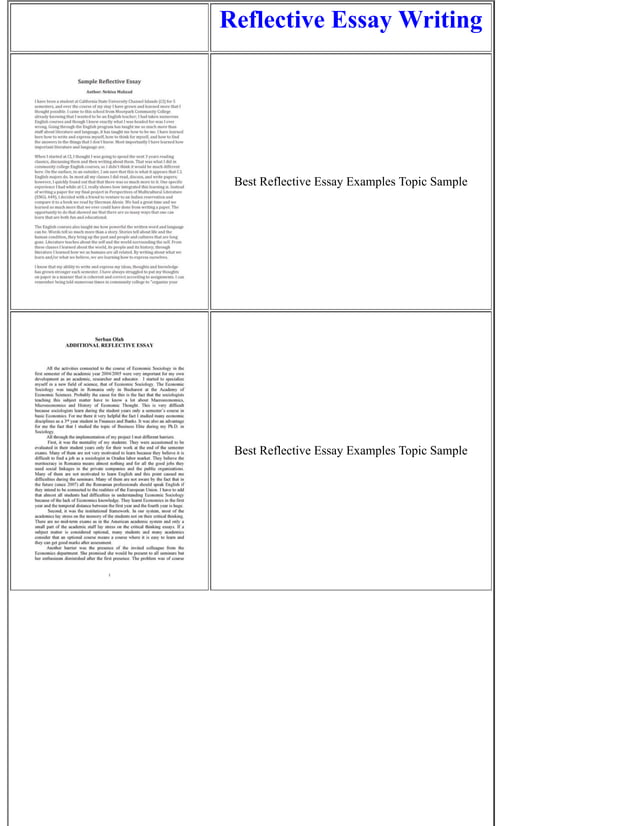 Reflective Essay Writing | PDF