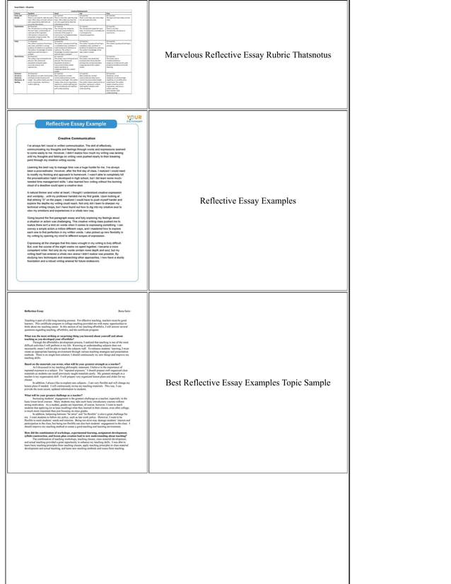 Reflective Essay Writing | PDF