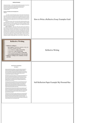 Reflective Essay Writing | PDF