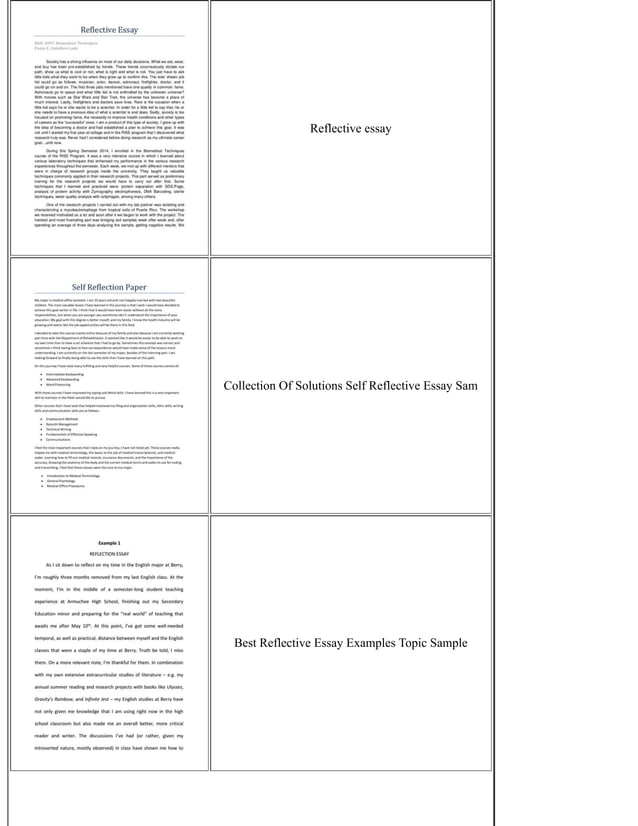 Reflective Essay Writing | PDF